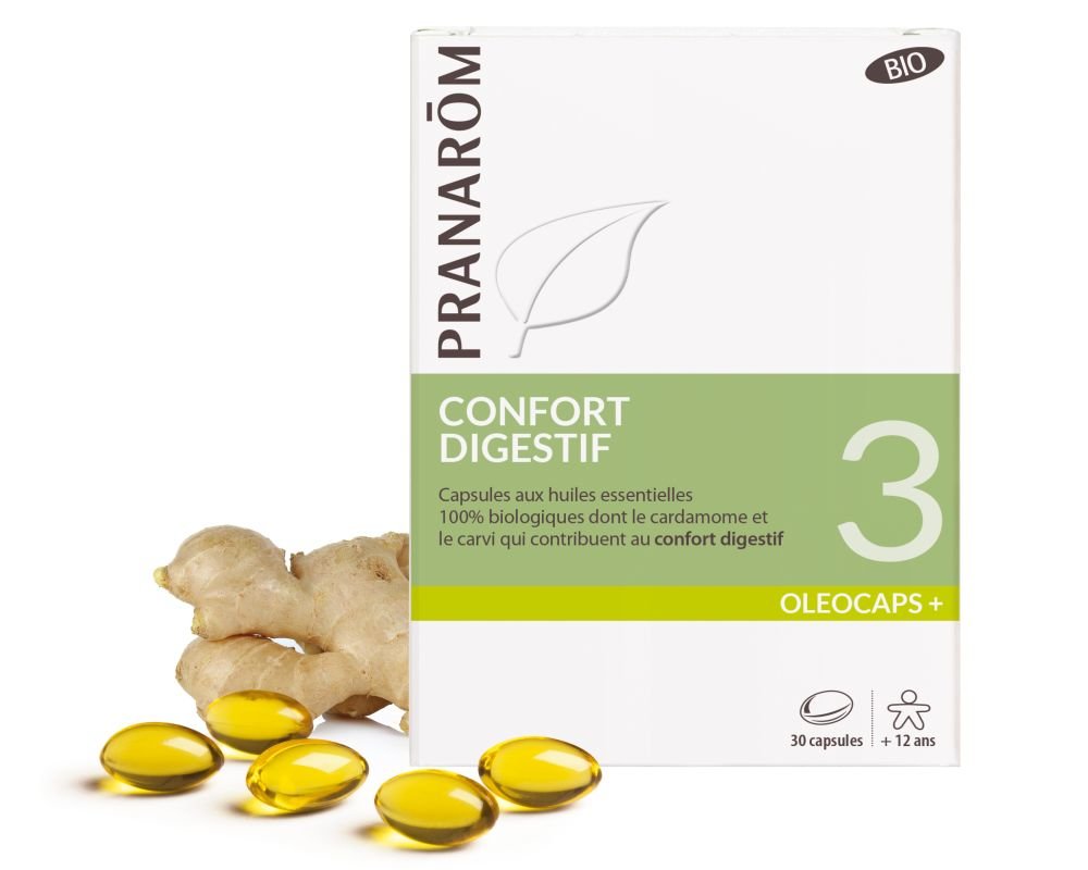Oleocaps 3 Confort digestif bio - Pranarom - 30 capsules