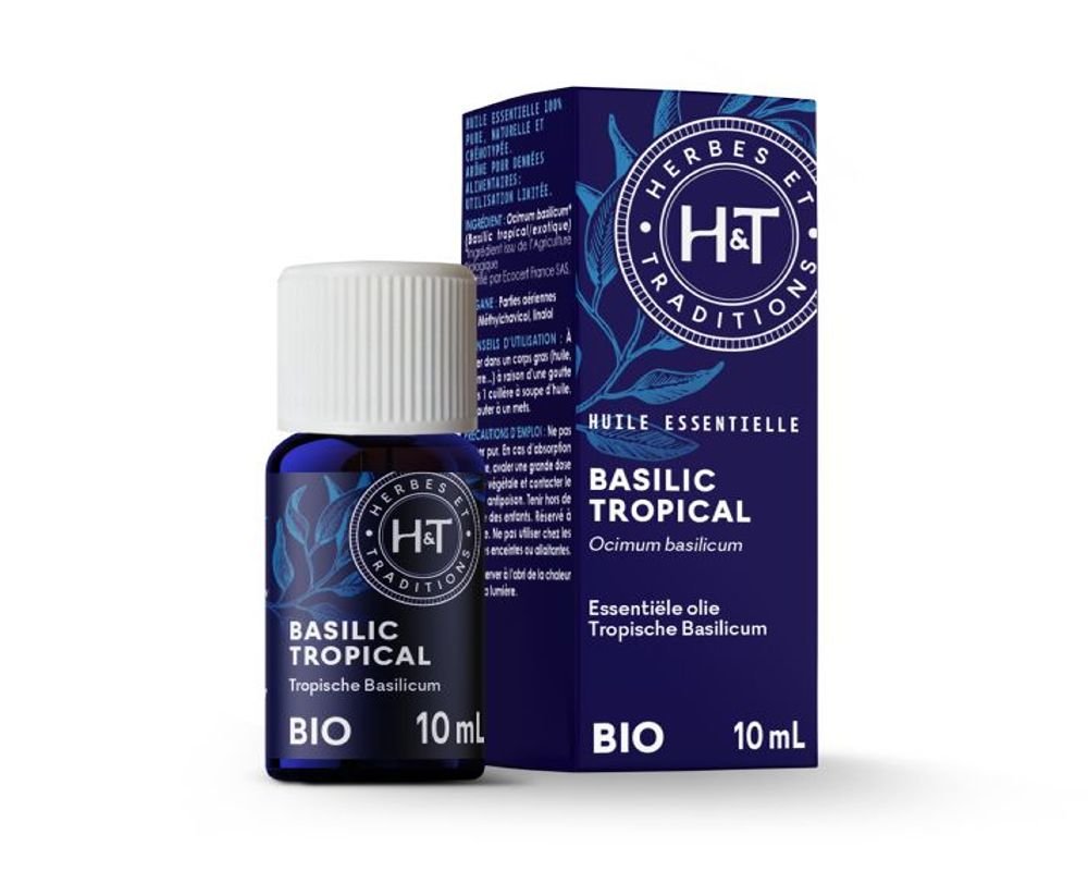 Basilic à méthylchavicol huile essentielle - Herbes & Traditions 10 ml