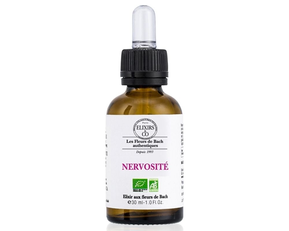 Elixir Nervosité bio - Fleurs de Bach - Elixirs & Co - 30 ml
