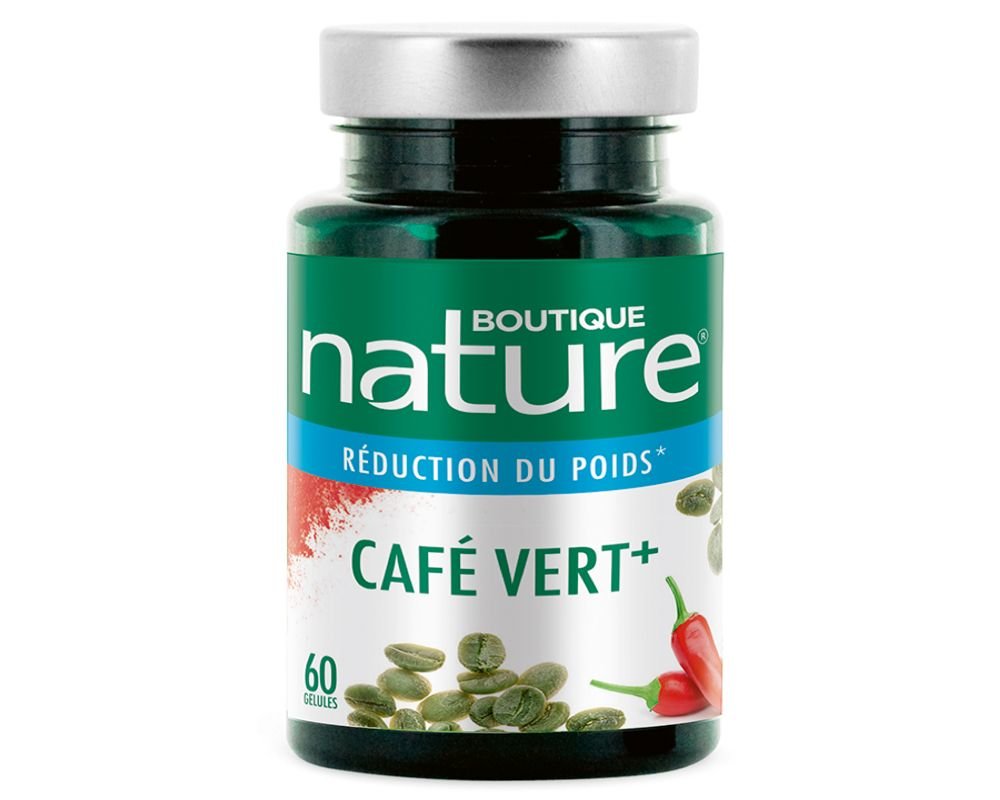 Café vert+ - Réduction du poids - Boutique Nature - 60 gélules