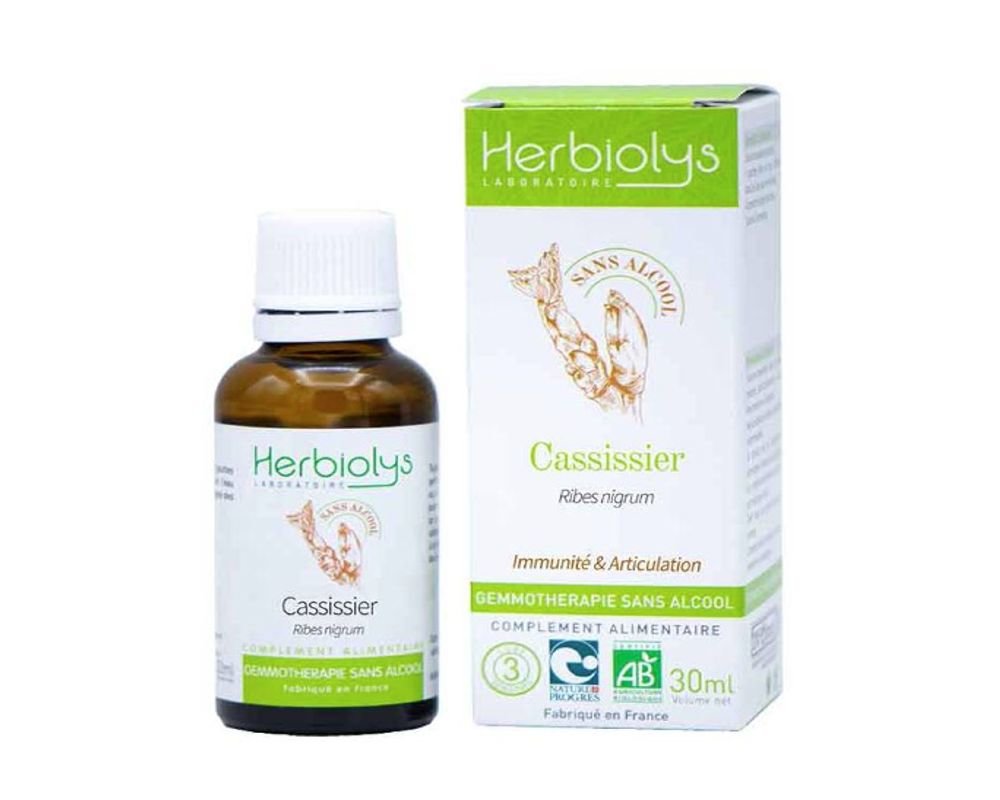 Cassissier - bourgeon bio sans alcool - Herbiolys - 30 ml
