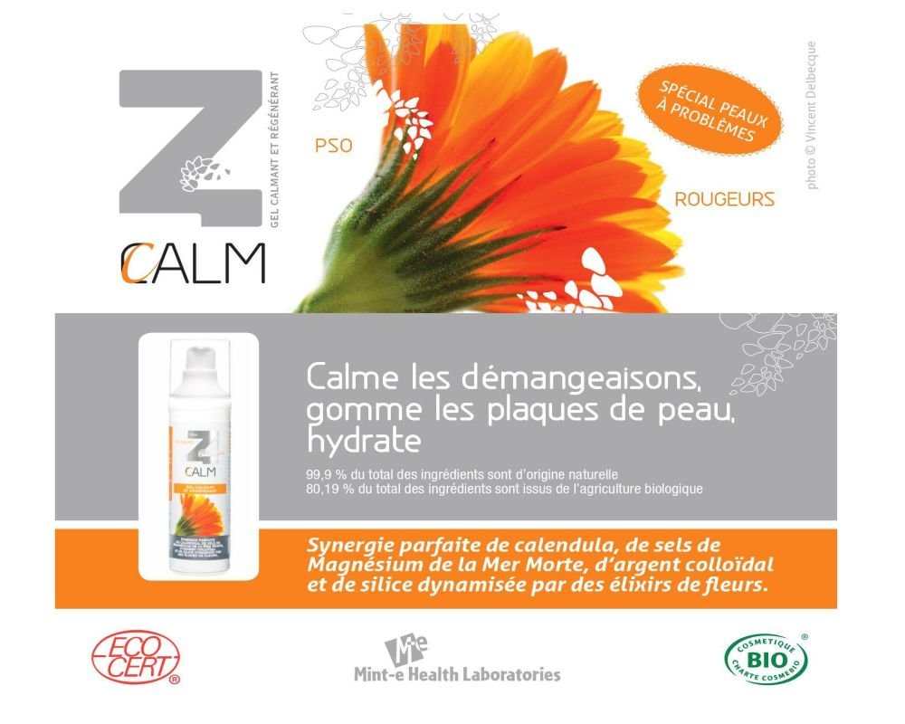 Z-Calm - Gel calmant & régénérant - bio - 150ml - Mint-e Health ...