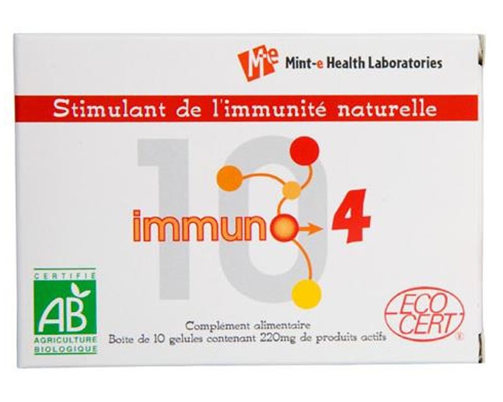 Immuno 4: stimulant bio de l'immunité (10 gélules) - Mint-e Health ...