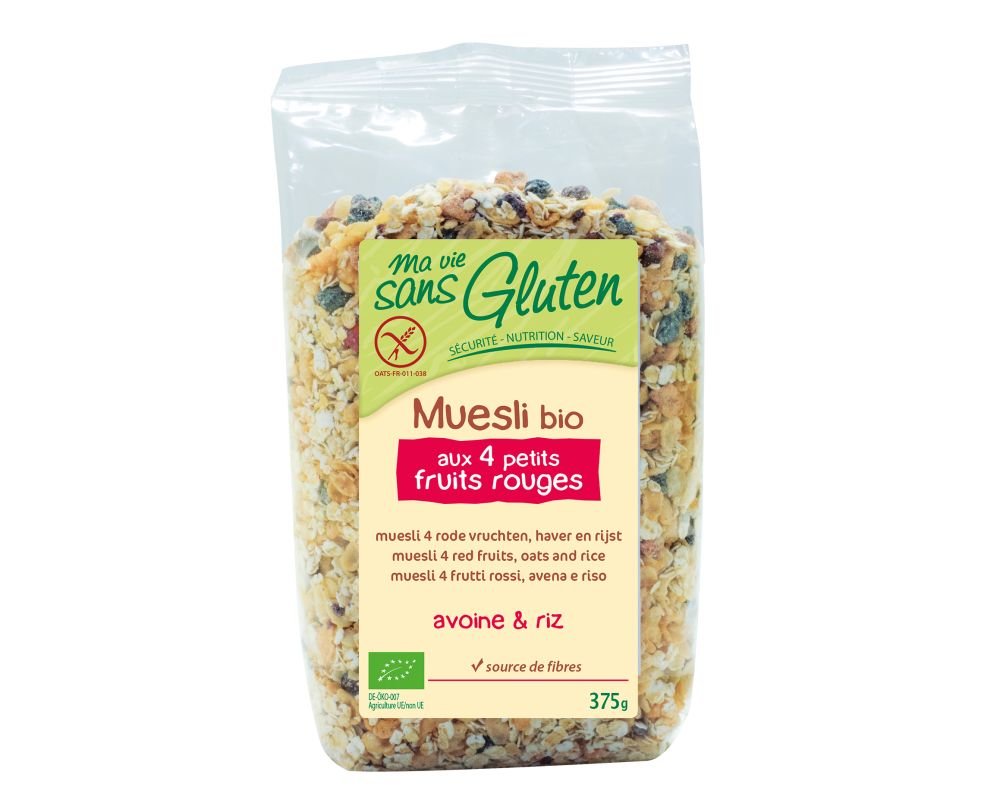 Muesli aux 4 petits fruits rouges - Ma Vie Sans Gluten - 375 g