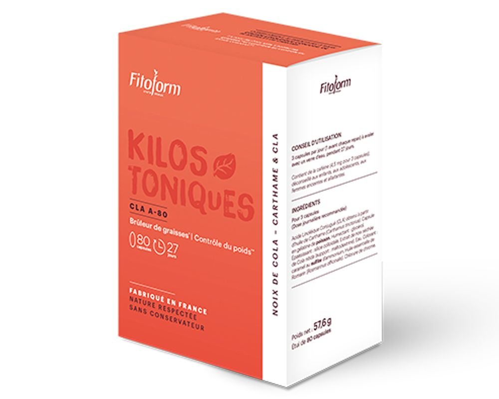CLA A-80 - Kilos toniques - Brûleur de graisses - Fitoform - 80 caps.