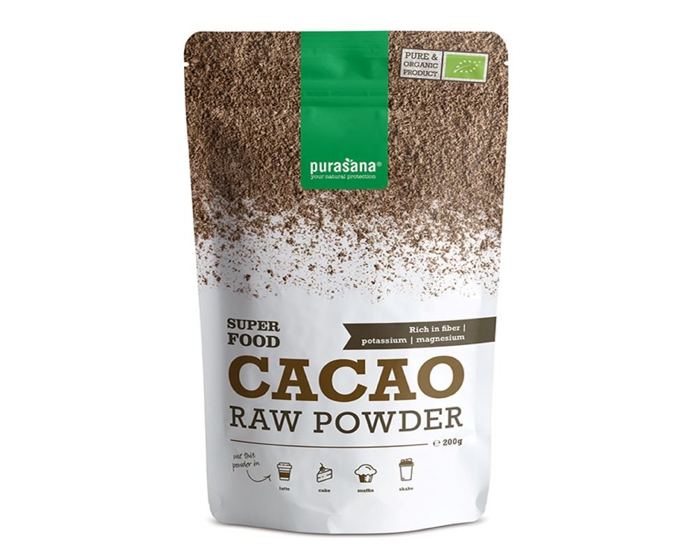 Super Food: Poudre de cacao bio (200g) - Purasana