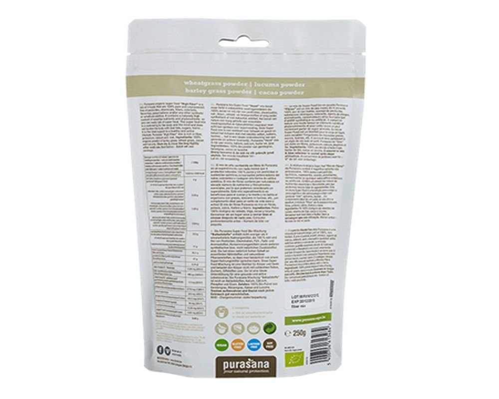 Super Food: High Fiber Mix - Mélange Fibres bio - Purasana - 250 g