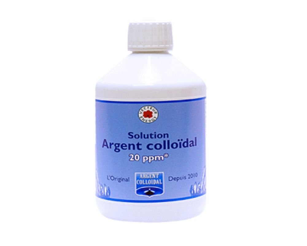 Solution Argent colloïdal 20 ppm (500ml) - Laboratoire Vecteur Energy