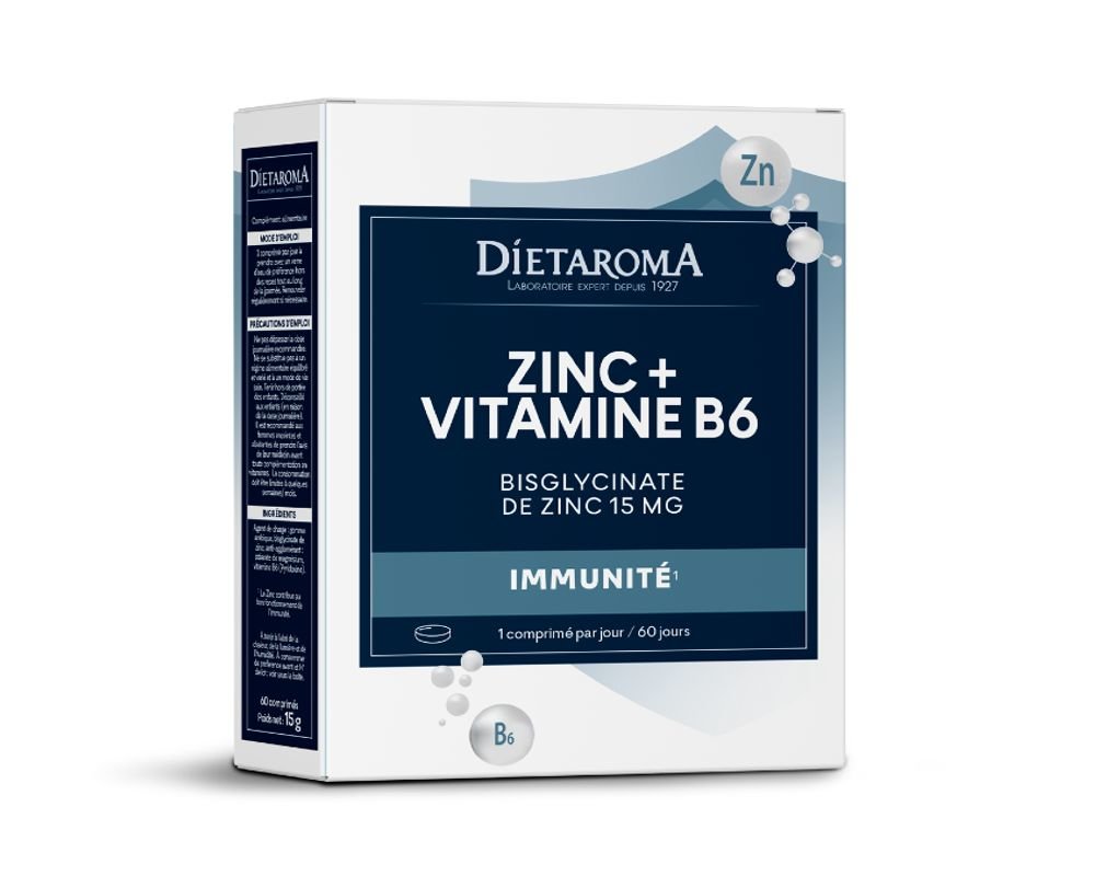 Zinc + Vitamine B6 60 comprimés - Dietaroma