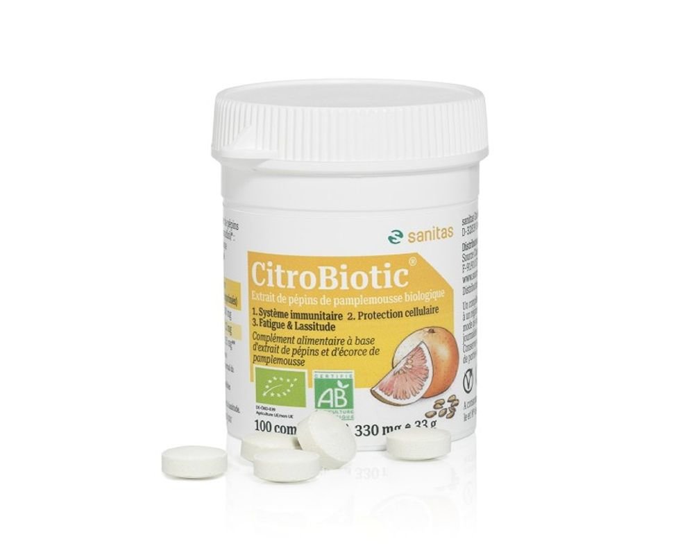 CitroBiotic - extrait de pépin de pamplemousse bio - 100 comprimés