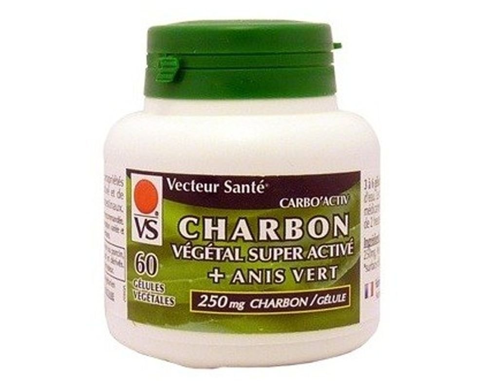 Carbo'Activ: charbon végétal super activé + anis bio (60 gélules ...