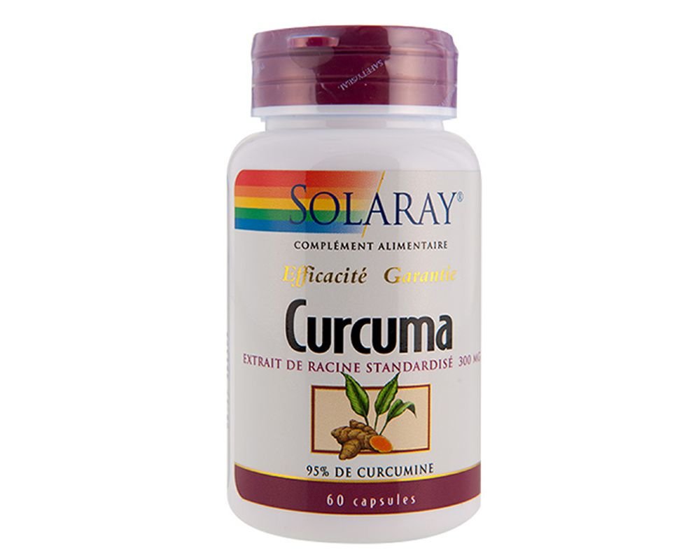 Curcuma - Extrait standardisé 300 mg - Solaray - 60 capsules