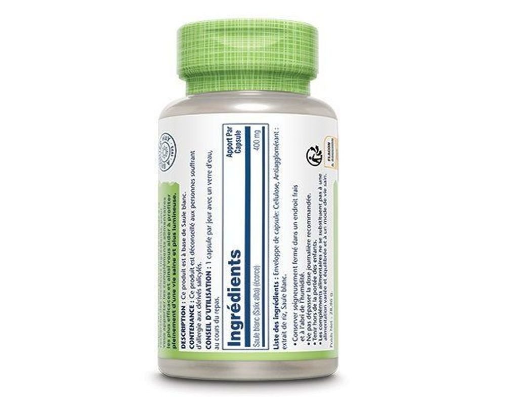 Saule Blanc (Salix Alba) (400 mg) - Solaray - 60 capsules