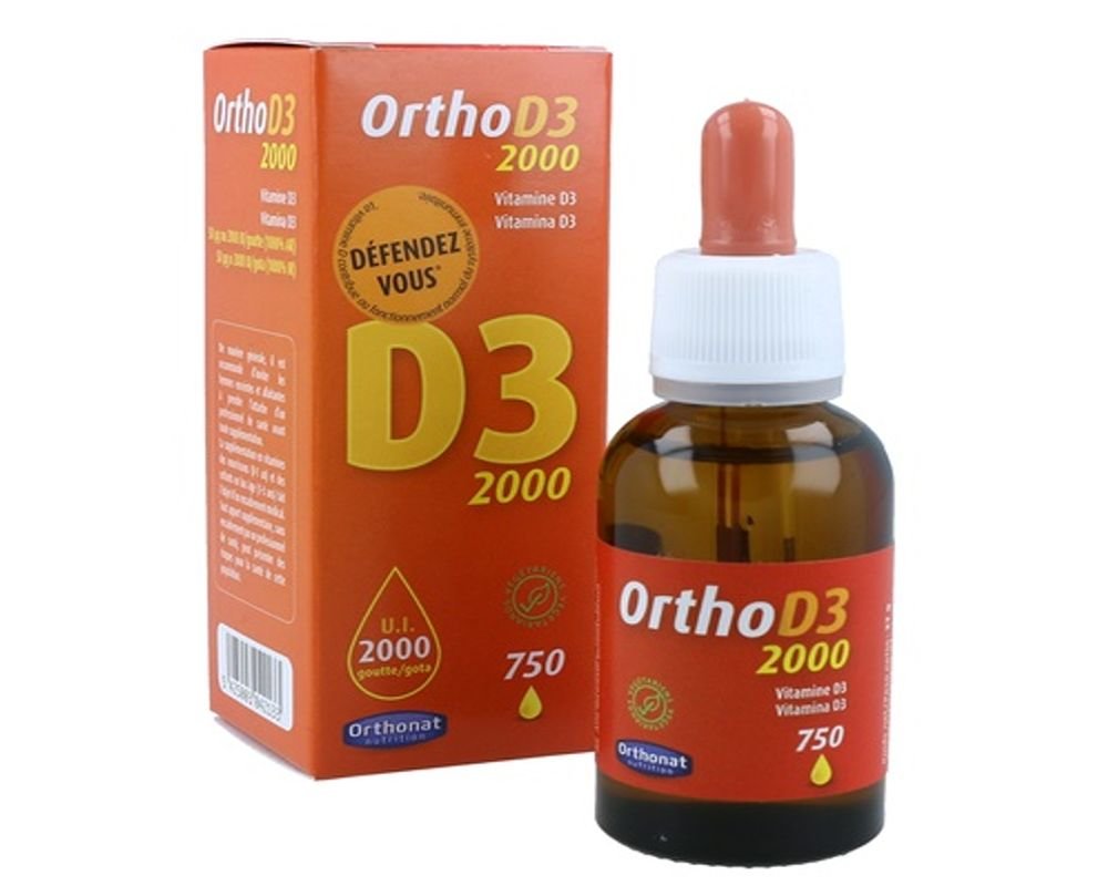 Ortho D3 2000 vitamine D - Orthonat - 750 gouttes