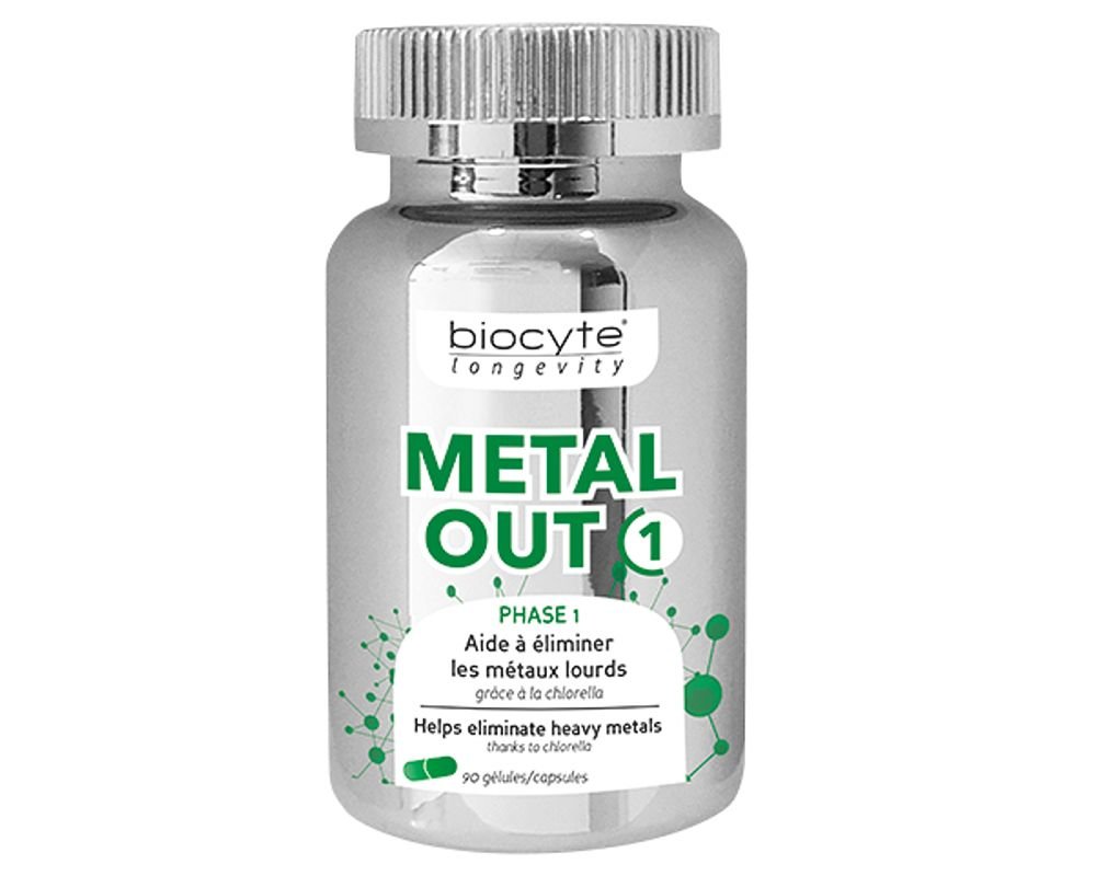 Metal Out 1 - Elimination des métaux lourds - Biocyte - 90 gélules