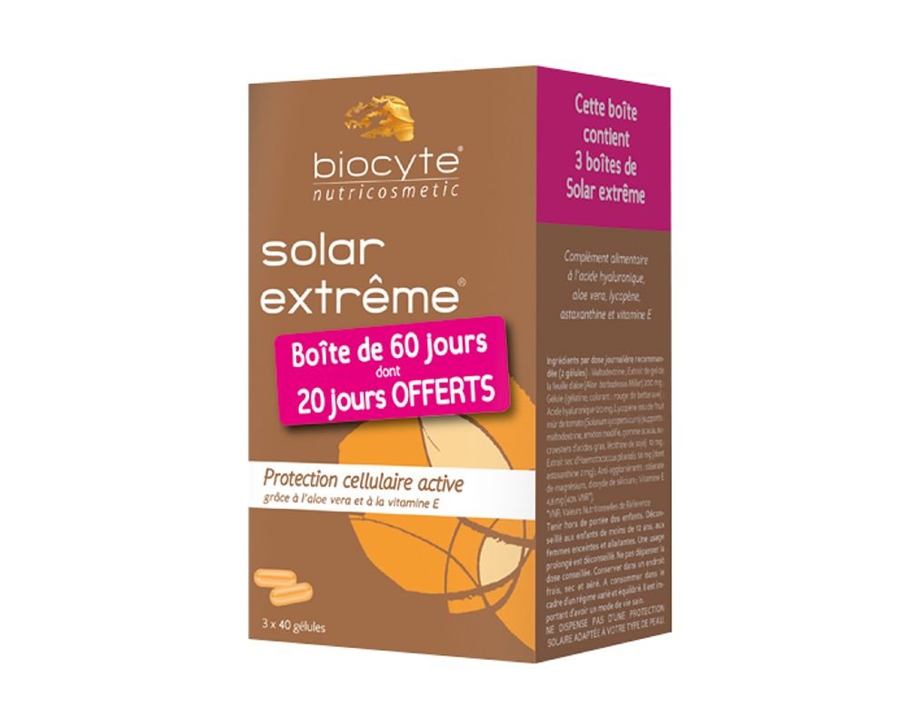 Pack Solar Extrême - Biocyte - Active sun protection - 120 capsules