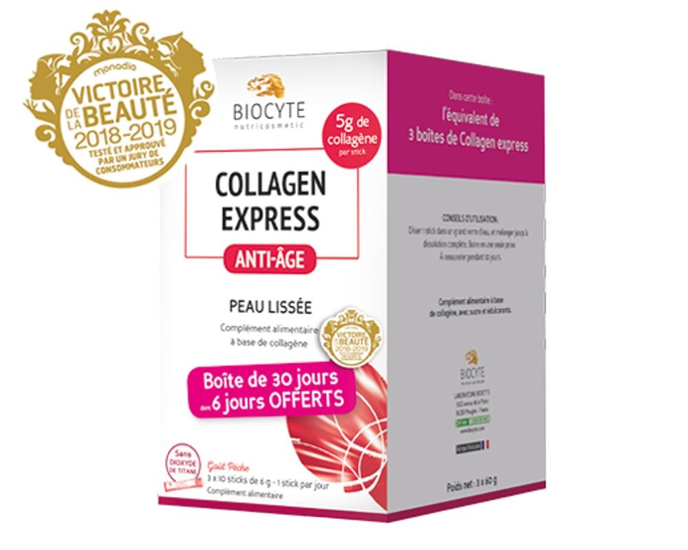 Pack Collagen Express - Biocyte - 30 sticks - 30 jours