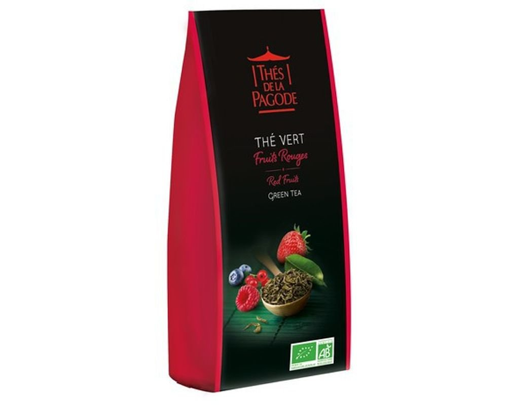 Thé vert fruits rouges - Bio - Thés de la Pagode - 100 g