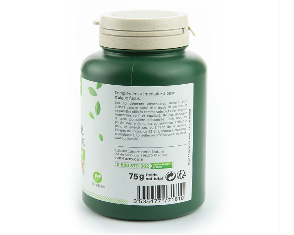 Algue Fucus (Fucus vesiculosus) - Nat & Form - 200 gélules