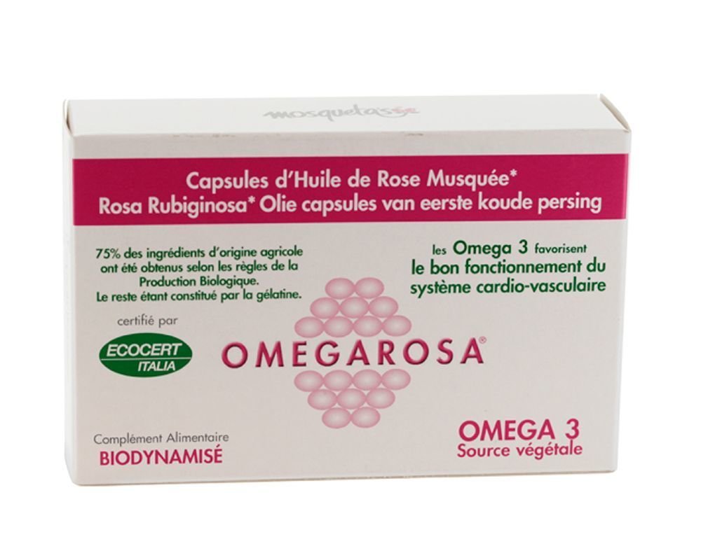 Capsules huile de Rose Musquée OMEGAROSA- 60 capsules - Mosqueta's