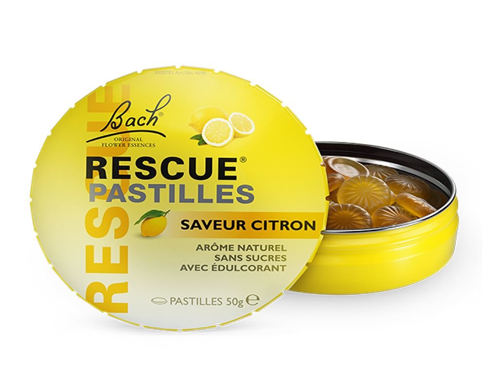 Rescue® Pastilles Citron - Rescue Fleurs de Bach Original - 50 g