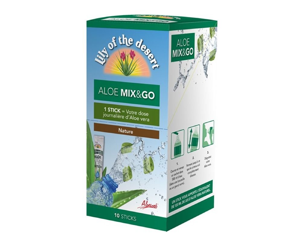 Aloe Mix & Go - Nature - Aloe Vera - Lily of the Desert - 10 sticks