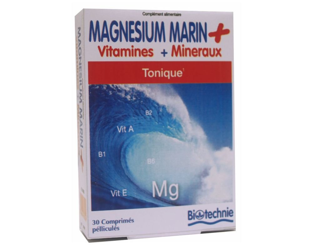 Magnésium Marin Tonique - Vitamines et Minéraux - 30 comprimés
