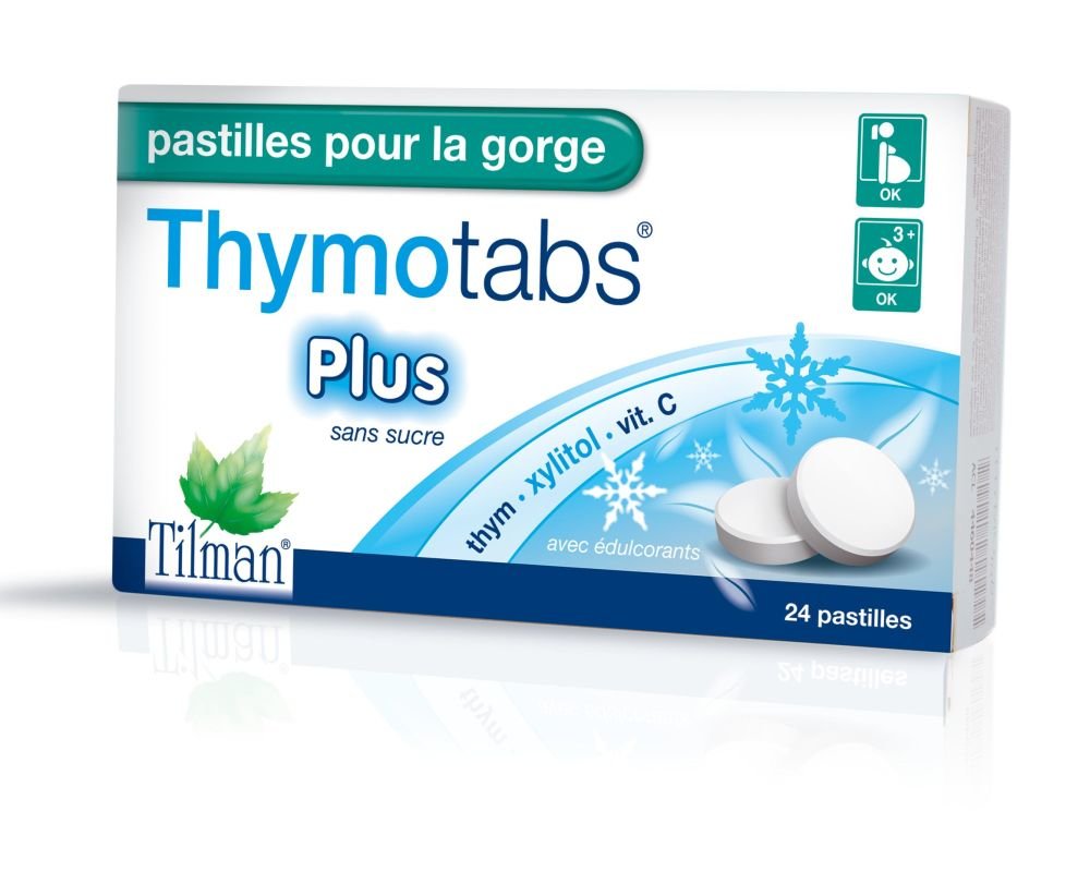 Thymotabs Plus pour la gorge - Laboratoire Tilman - 24 tablettes