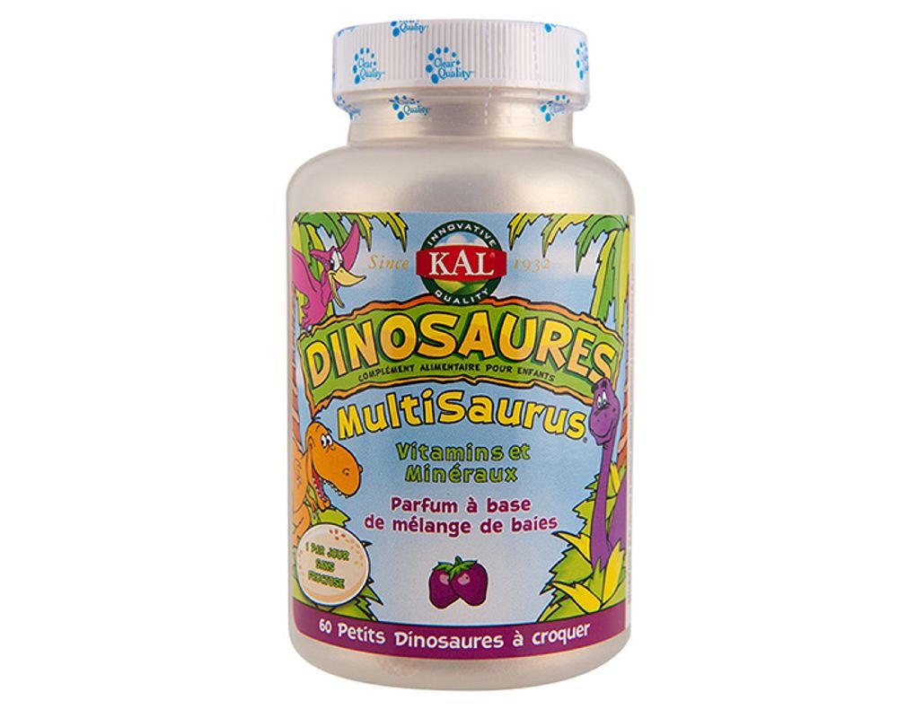 Dinosaures Multisaurus - Vitamines et minéraux - Kal - 60 compr.