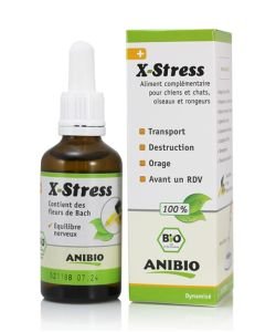 X-Stress - Remède anti-stress bio pour animaux - Anibio - 50 ml