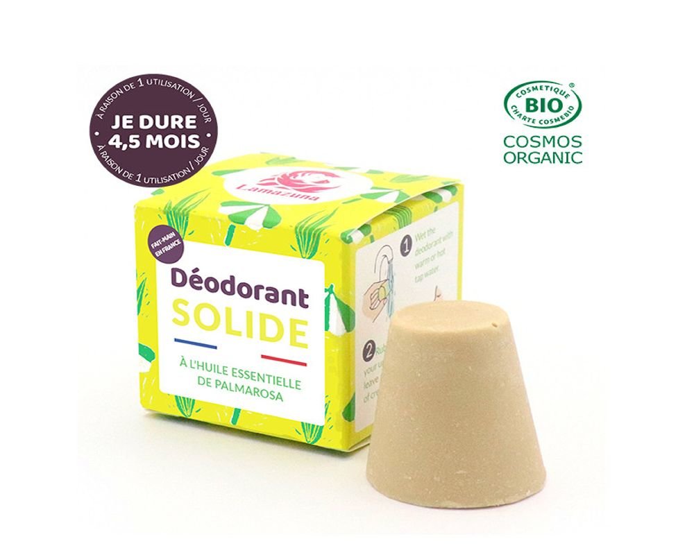 Déodorant solide Bio - Palmarosa - Lamazuna