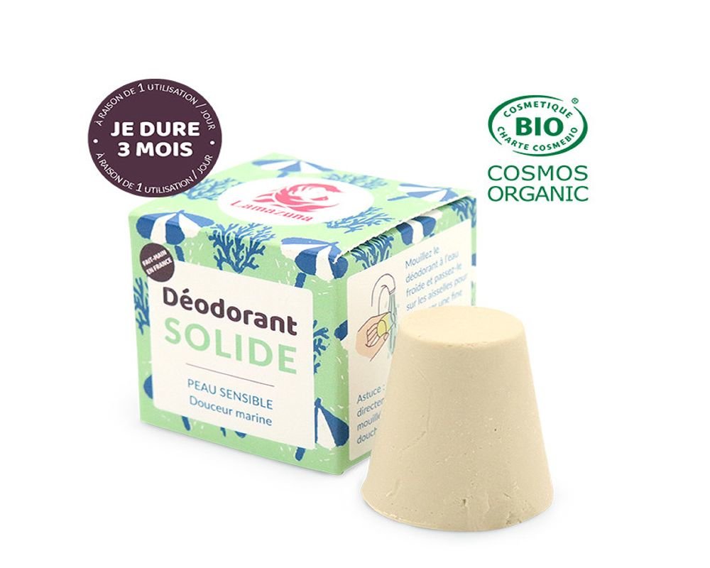 Déodorant solide Bio - Peau sensible - Douceur Marine - Lamazuna
