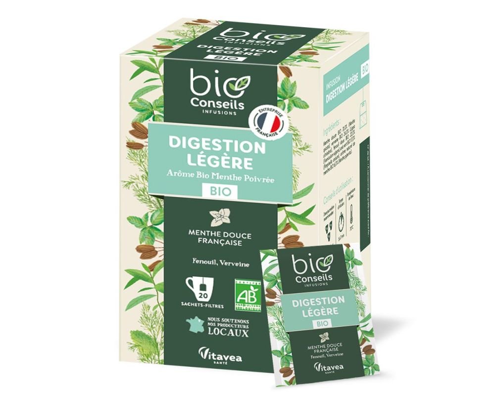 Infusion Digestion légère - bio Conseils - 20 sachets