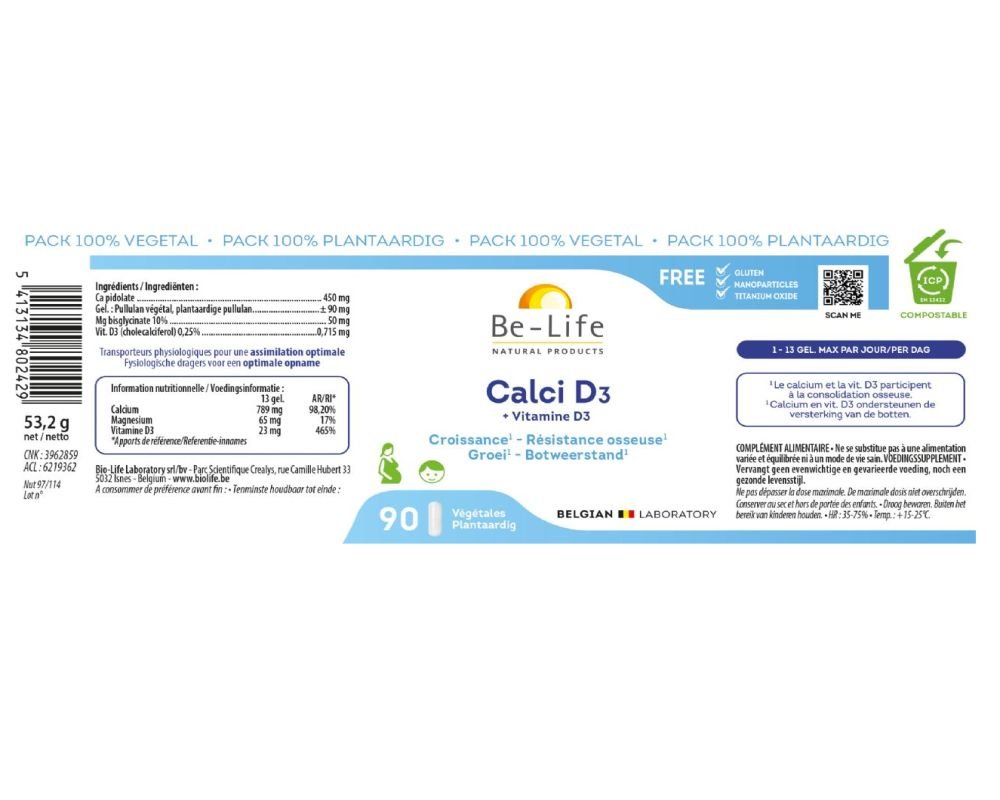 Calci D3 - Be-Life - 90gél.