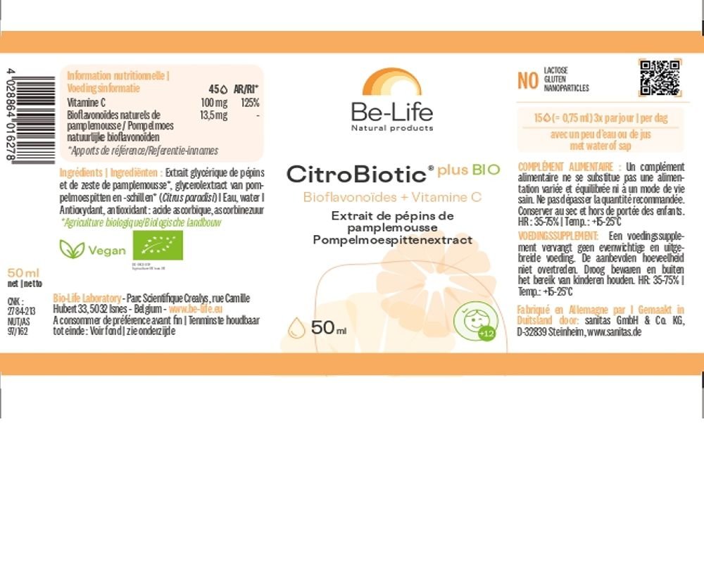 Citrobiotic Plus - Grapefruit Seed Extract - Be-Life - 50 ml