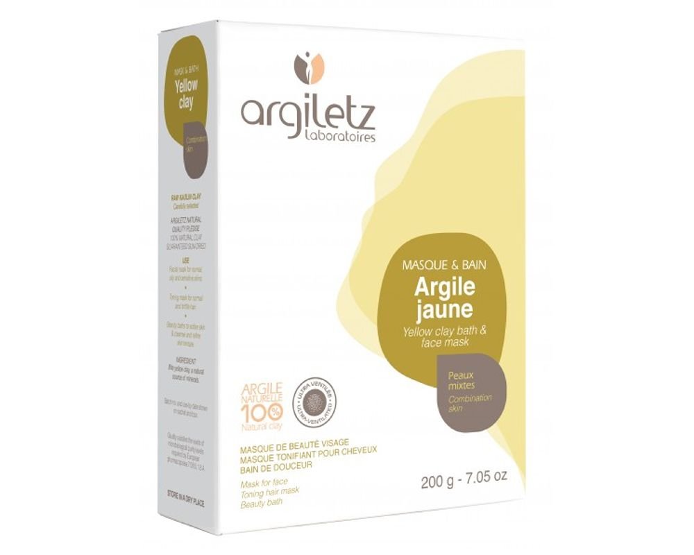 Poudre d'argile jaune ultra-ventilée - 200g - Argiletz