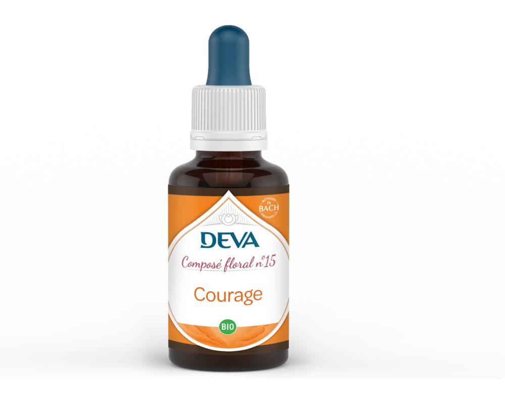 Elixir floral courage : Complexe n°15 : Courage - 30 ml - Deva.