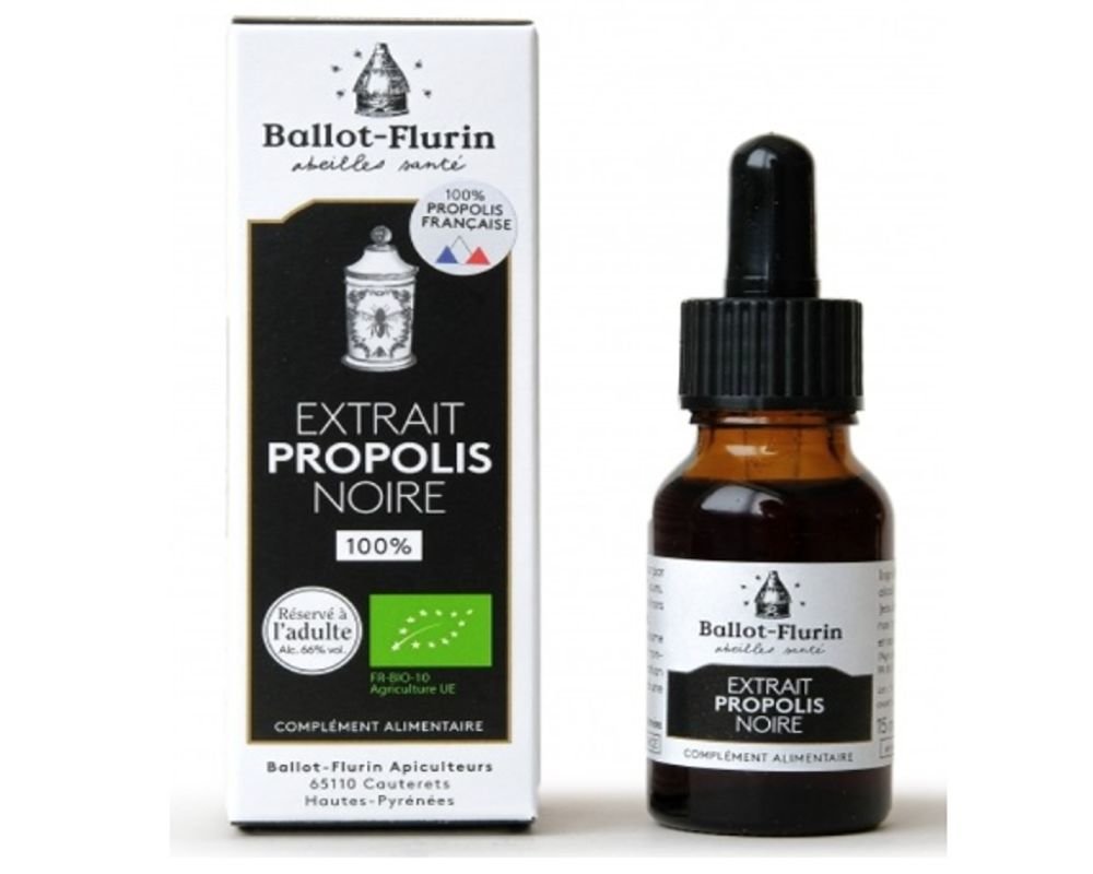 Extrait liquide de propolis noire française - Bio -Ballot-flurin