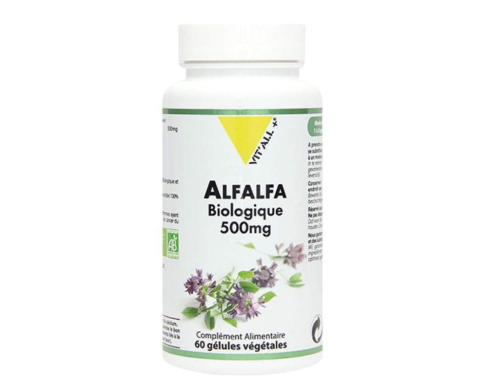 Alfalfa bio 500 mg - Extrait biologique - Vit'All+ 60 gélules