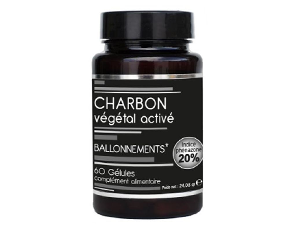 Charbon Végétal Activé - Ballonnements - Nutrivie - 60 gélules