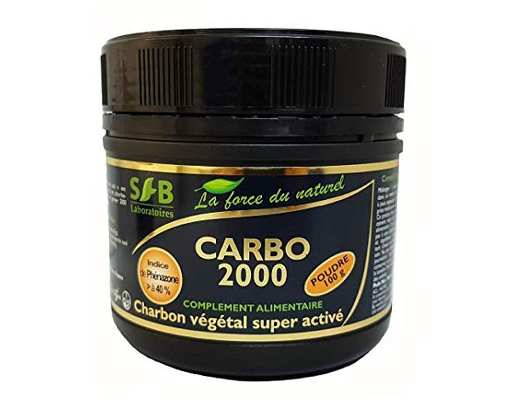 Carbo 2000: charbon végétal super activé (poudre 100g) - SFB Laboratoires