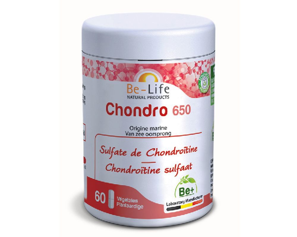 Complément alimentaire Chondroïtine : Chondro 650 (60 gélules) - be-life.