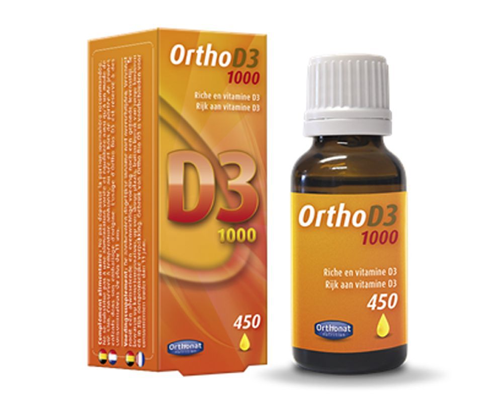 Ortho D3 1000: vitamine D (450 gouttes) - Orthonat