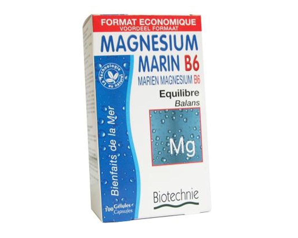 Magnésium Marin B6 - Biotechnie - 100 gélules