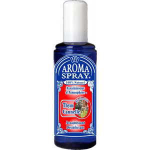 Assainisseur d'atmosphère 100% naturel: Aromaspray Thym - Cannelle - 100 ml