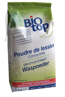 Lessive écologique : Lessive poudre Biotop.