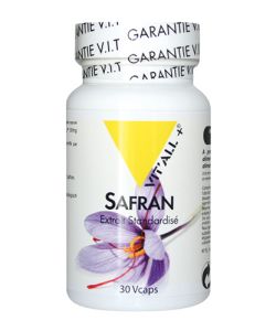 Safran extrait standardisé 30 mg - Sommeil - 30 gélules Vit'All+