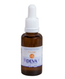 Elixir floral courage : Complexe n°15 : Courage - 30 ml - Deva.