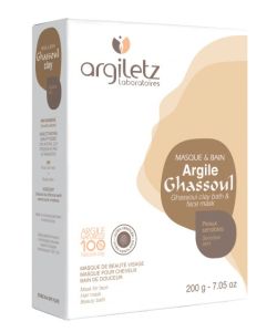 Poudre d'argile ghassoul ultra-ventilée - 200g - Argiletz