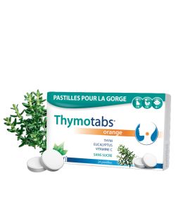 Orange thymotabs for the throat (24 lozenges) Laboratoire Tilman